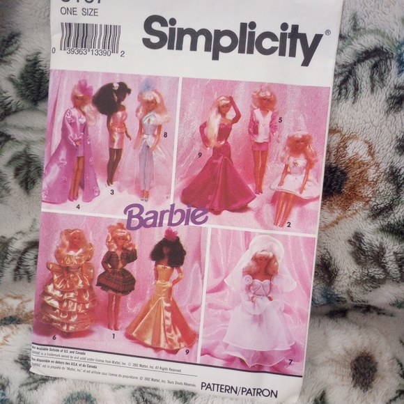 Simplicity | Office | Vtg Simplicity 857 Uncut Doll Clothes Barbie 11 ...